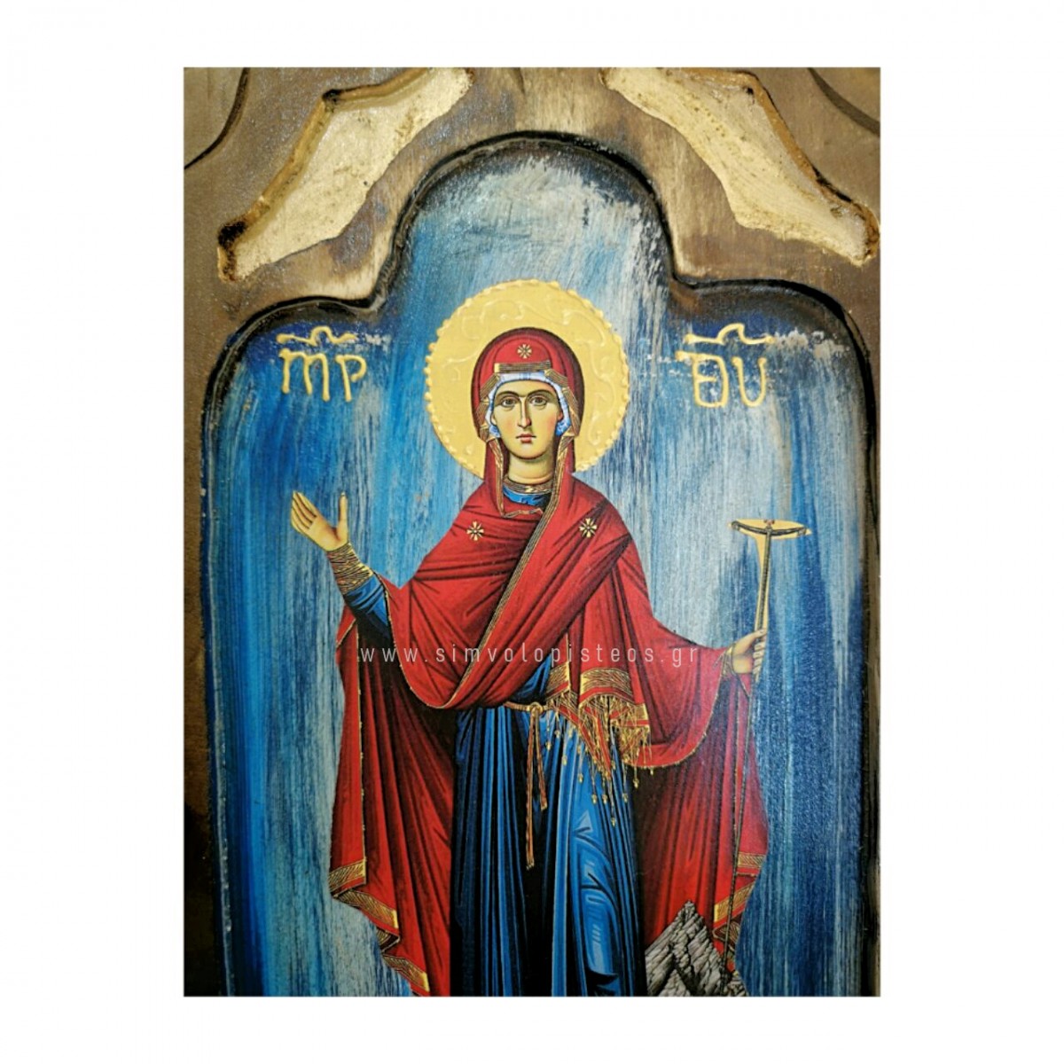 ΠΑΝΑΓΙΑ Η ΑΘΩΝΙΤΙΣΣΑ Ή ΠΑΝΑΓΙΑ ΤΟΥ ΑΓΙΟΥ ΟΡΟΥΣ - ΞΥΛΟΓΛΥΠΤΟ ΕΙΚΟΝΙΣΜΑ.